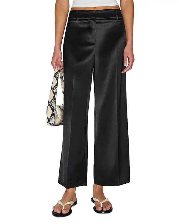 REFORMATION Gisele Satin Cropped Pants