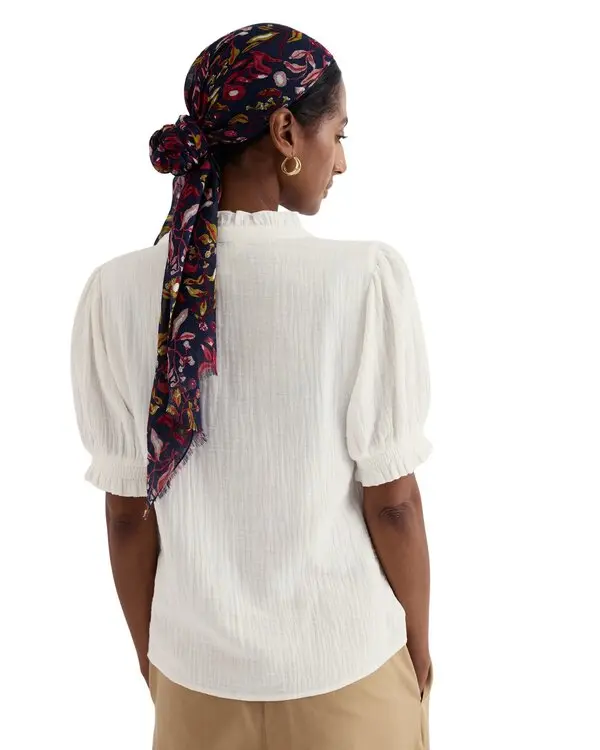 SEASALT CORNWALL Button-up Puff Sleeve Shirt - Chalk