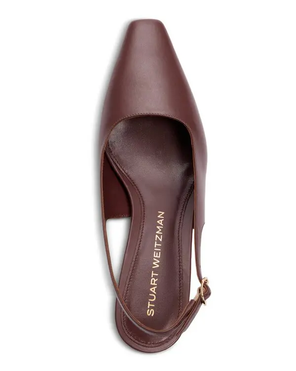 STUART WEITZMAN Stassi Slingback Pumps - Brownstone