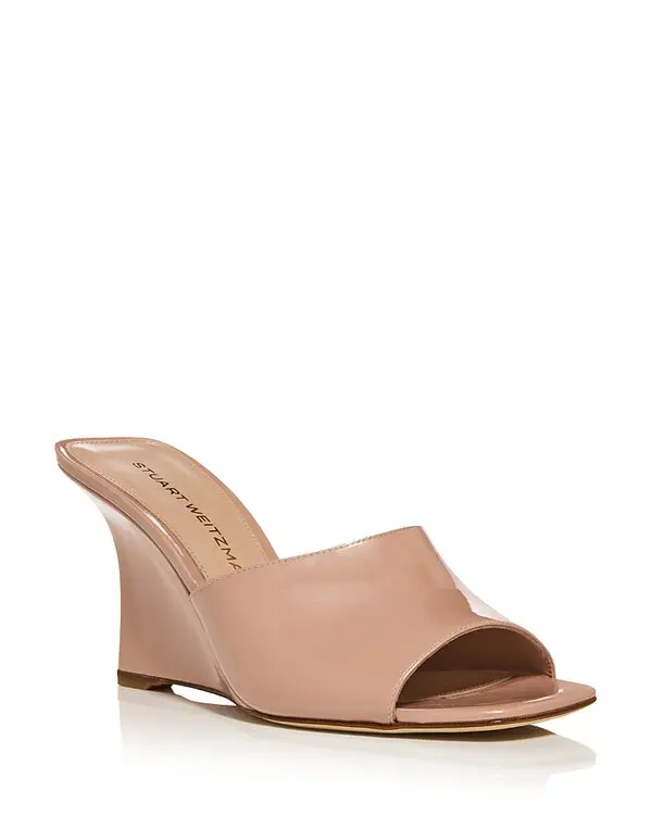STUART WEITZMAN Vini 85 Wedge Mules - Blushful