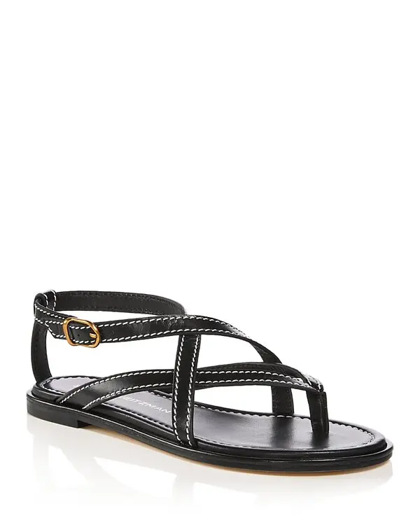 STUART WEITZMAN Park Flat Sandals - Black