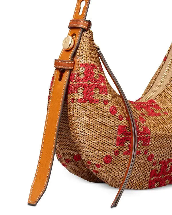 Tory Burch Romy T Monogram Shoulder Bag - Natural