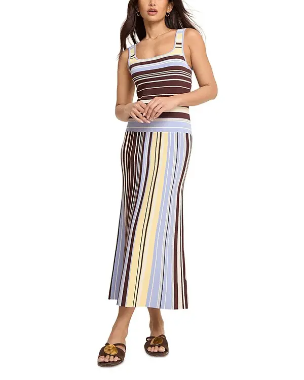 NOBODY'S CHILD Multi Stripe Knit Dress - Brown