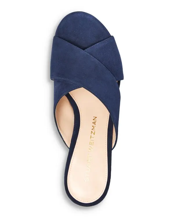 STUART WEITZMAN Dyna Platform Sandals - Nice Blue