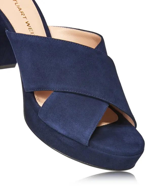 STUART WEITZMAN Dyna Platform Sandals - Nice Blue