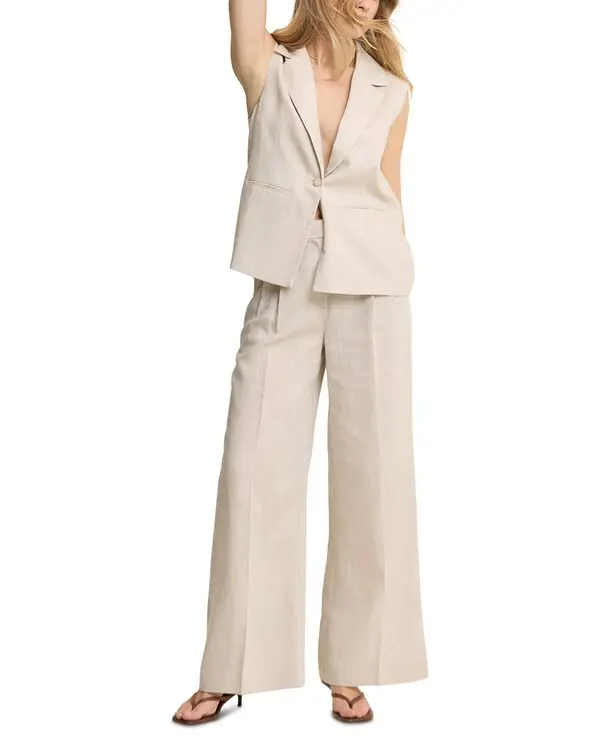 NOBODY'S CHILD Sleeveless Boxy Blazer With Notched Lapel