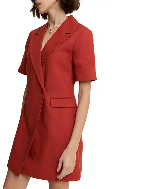 NOBODY'S CHILD Asymmetric Tailored Mini Dress