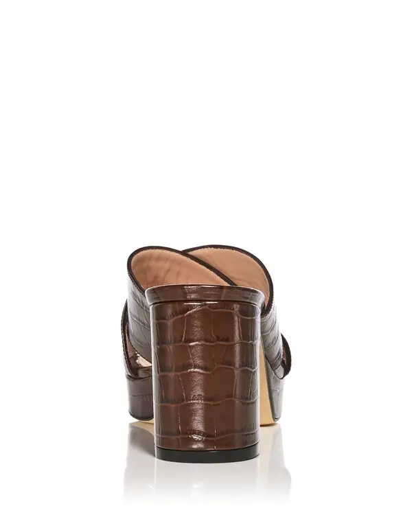 STUART WEITZMAN Dyna Croc Effect Platform Sandals