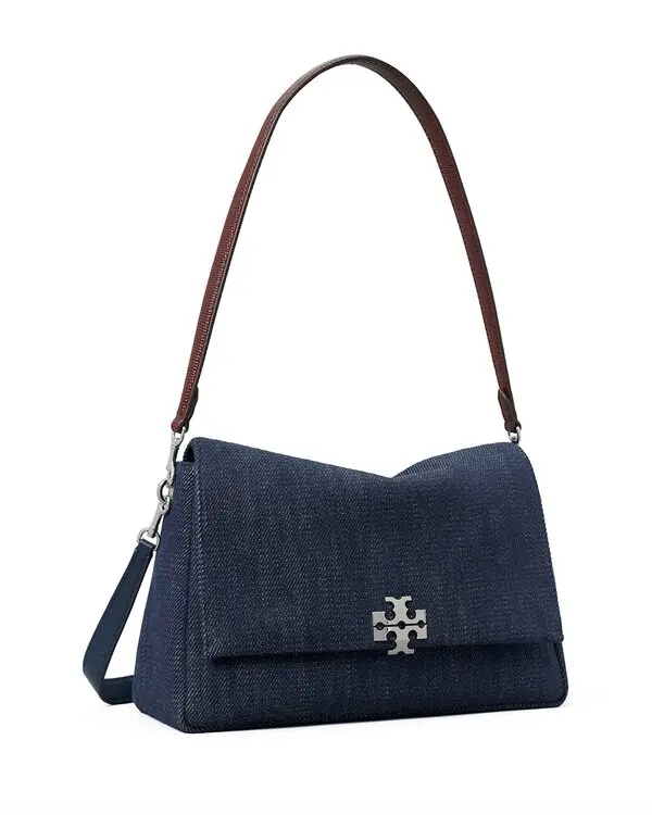 Tory Burch Charlie Denim Shoulder Bag