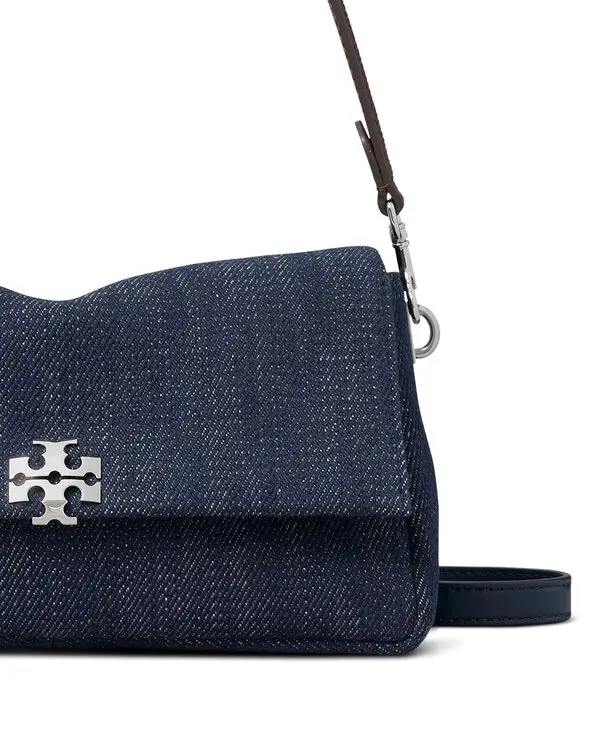 Tory Burch Charlie Denim Shoulder Bag - Midnight