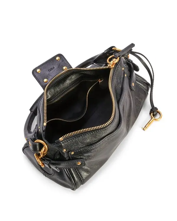 Chloé Paddington Small Leather Shoulder Bag - Black
