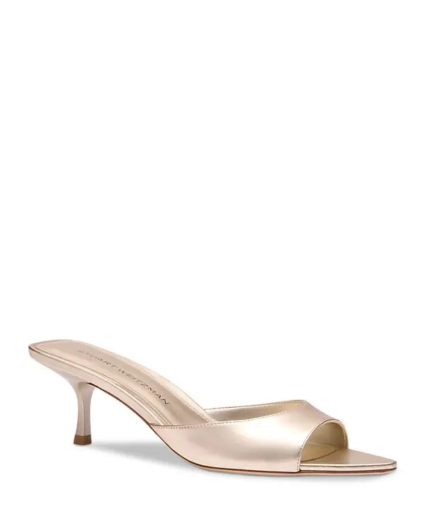 STUART WEITZMAN Lexington 50 Mules - Light Gold