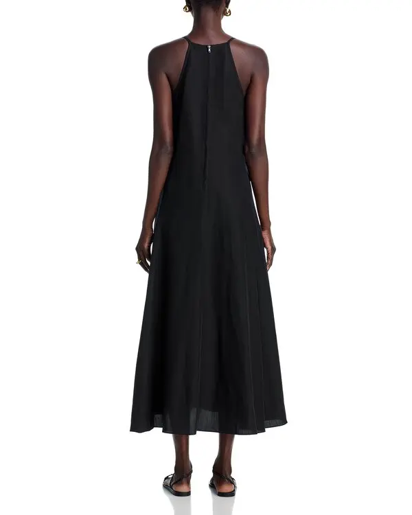 Kobi Halperin Regina Embroidered Midi Dress - Black