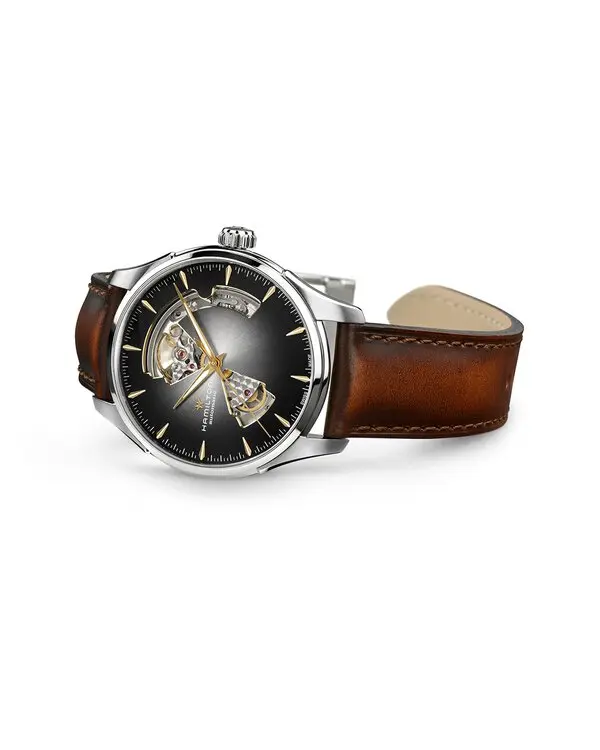 Hamilton Jazzmaster Open Heart Automatic Watch, 40mm - Grey/brown