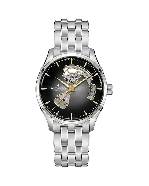 Hamilton Jazzmaster Open Heart Automatic Watch - Yellow/grey