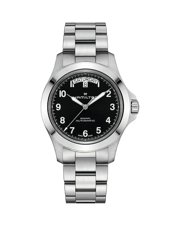Hamilton Khaki Field Day-date Automatic Watch - Black/silver