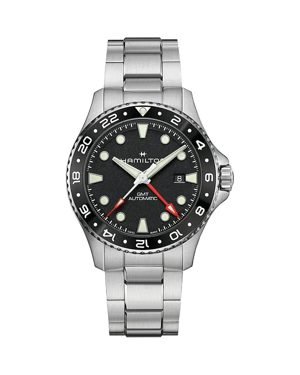 Hamilton Khaki Navy Scuba Gmt Automatic Watch, 43mm - Black/silver