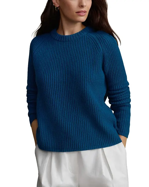 Jenni Kayne Cashmere Fisherman Sweater - Ocean