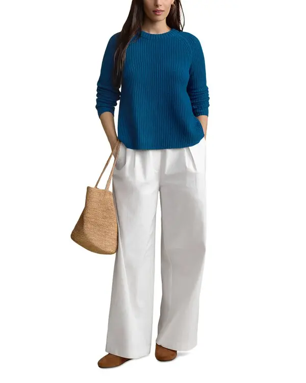 Jenni Kayne Cashmere Fisherman Sweater - Ocean