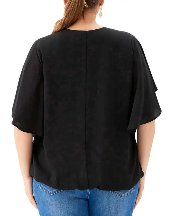 Karen Kane Flutter Sleeve V-neck Top