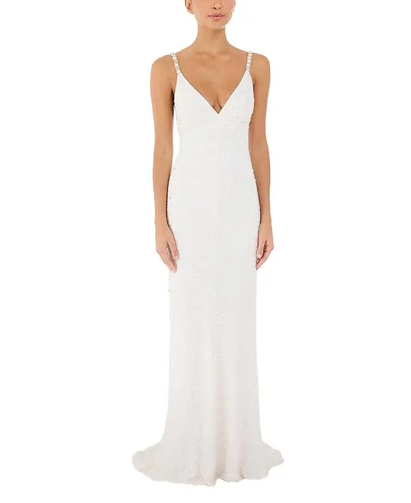Jenny Packham Nora Sequin Embellished Gown