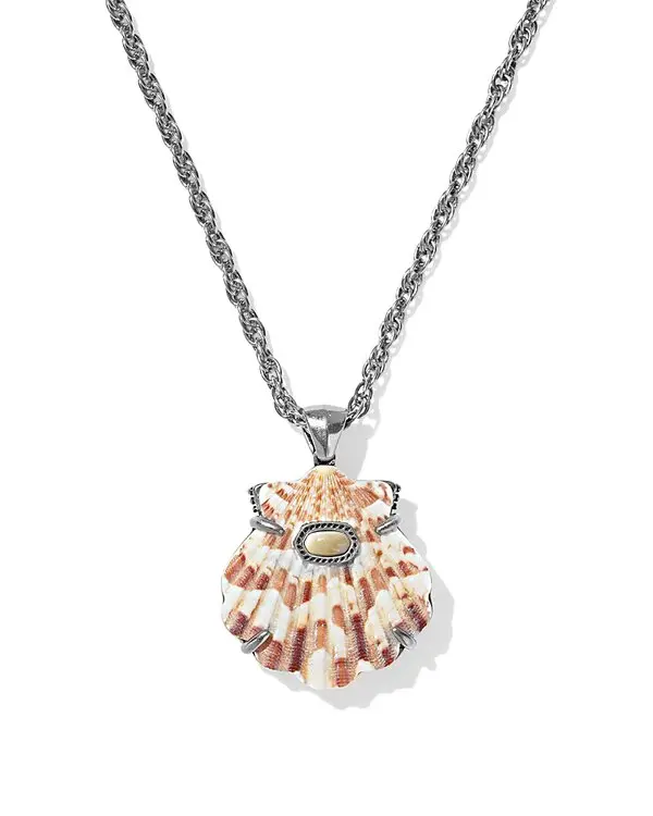 Kendra Scott Lucia Iridescent Abalone Shell Pendant Necklace - Vintage Silver