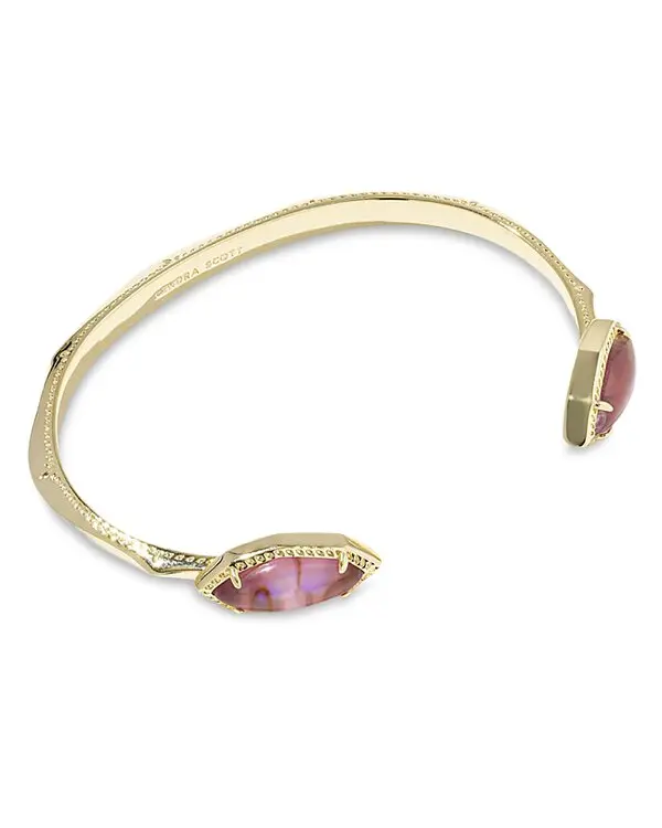 Kendra Scott Ophelia Abalone Shell Cuff Bracelet - Gold Light Mauve