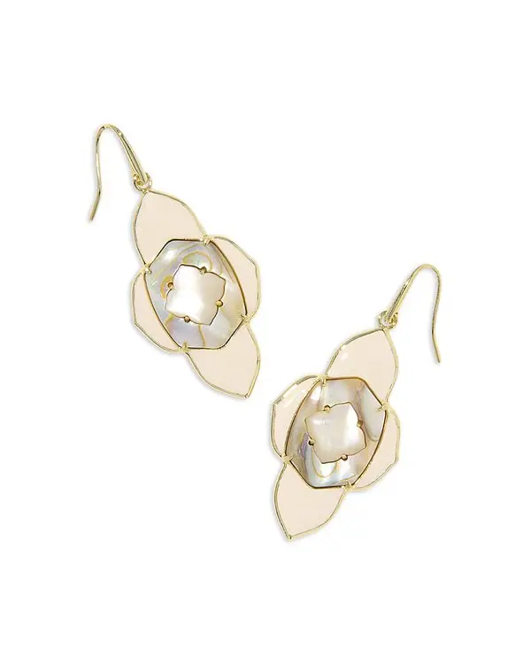 Kendra Scott Abbie Medallion Drop Earrings - Gold Neutral