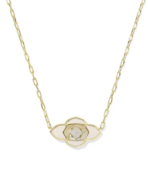 Kendra Scott Abbie Medallion Pendant Necklace - Gold Neutral