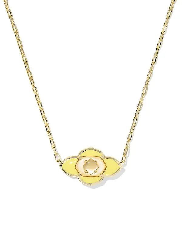 Kendra Scott Abbie Medallion Pendant Necklace - Gold/yellow