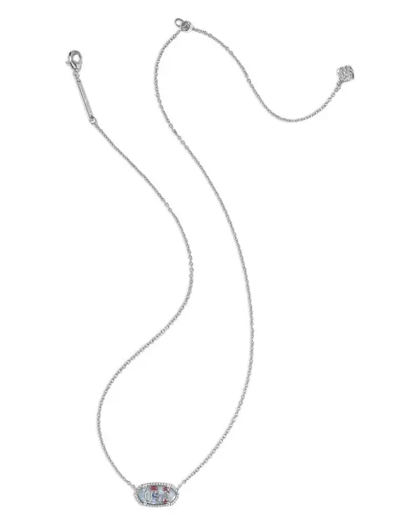 Kendra Scott Elisa Usa Pendant Necklace - Silver/red/white/blue