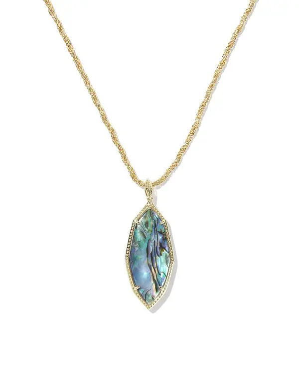 Kendra Scott Ophelia Abalone Shell Pendant Necklace - Gold Abalone Shell