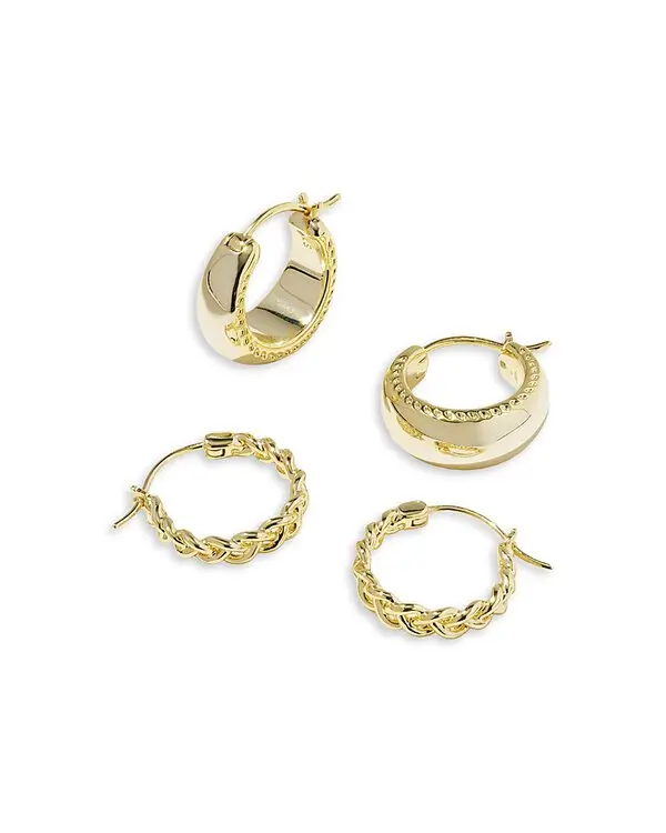 Kendra Scott Gabriella Huggie Hoop Earrings, Set Of 2 - Gold