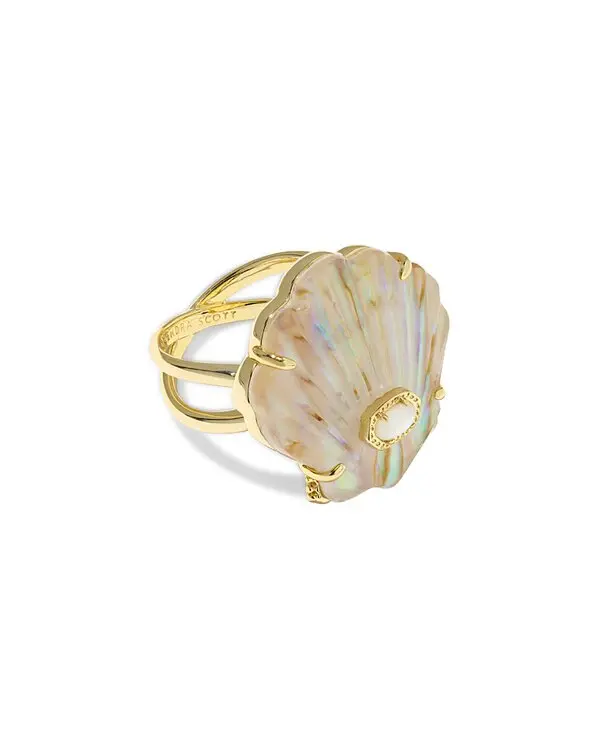 Kendra Scott Lucia Cocktail Ring With Iridescent Abalone Shell - Gold Iridescent