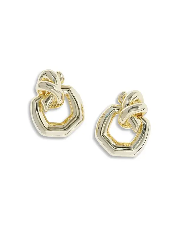 Kendra Scott Parker Knot Open Frame Earrings - Gold