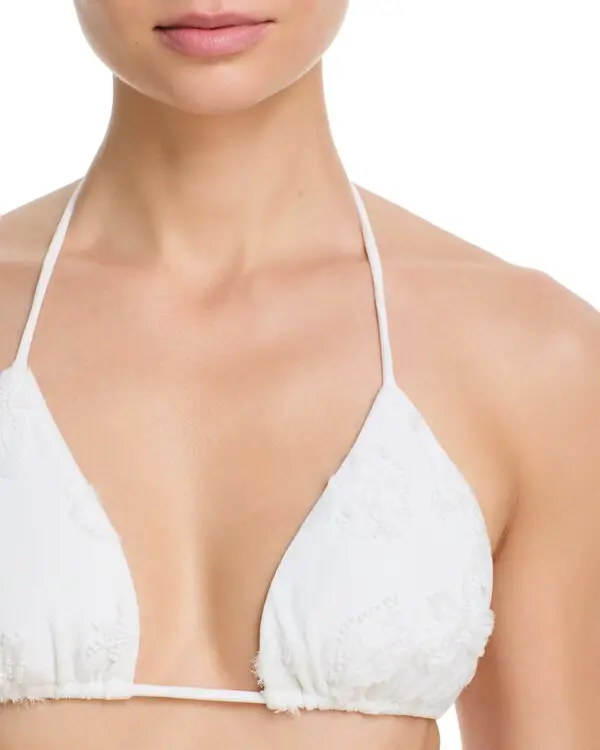 Farm Rio Triangle Bikini Top With Neck Tie