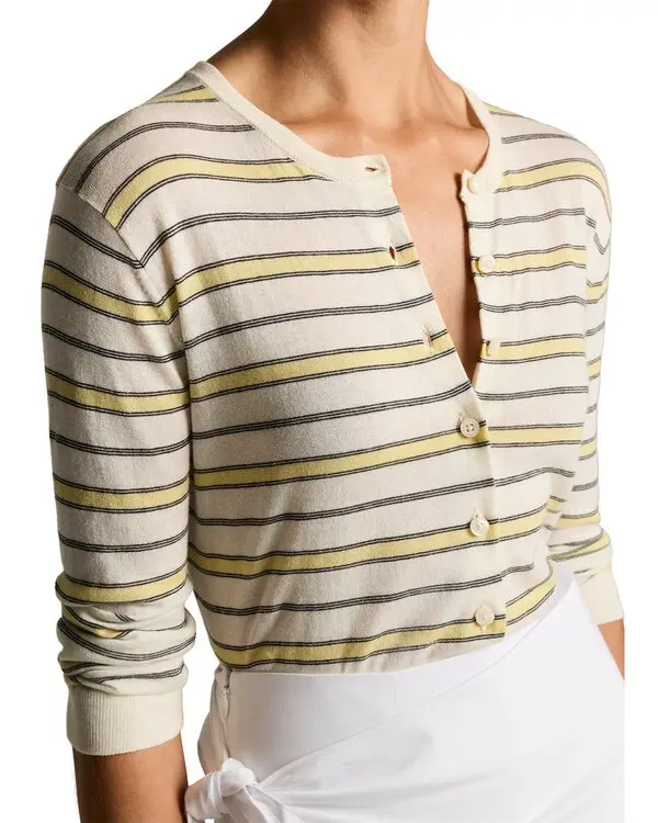 Vince Striped Cardigan Sweater
