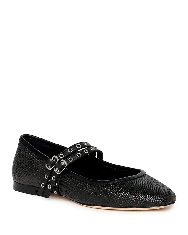 Paige Jackson Buckled Flats - Black