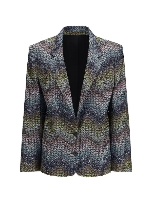 Missoni Single-breasted Lamé Viscose Blazer With Sequins