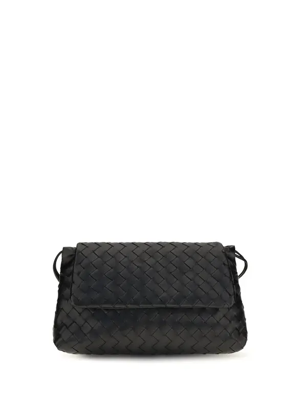 Bottega Veneta Intrecciato Shoulder Bag - Black