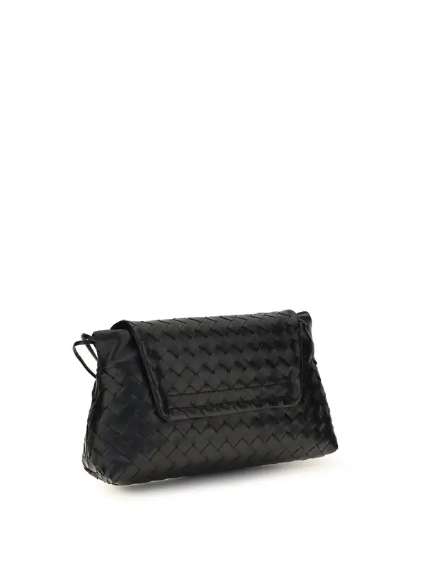 Bottega Veneta Intrecciato Shoulder Bag - Black