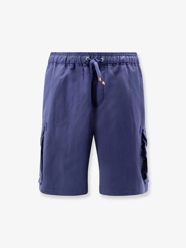 Brunello Cucinelli Linen And Cotton Cargo Shorts - Multicolor