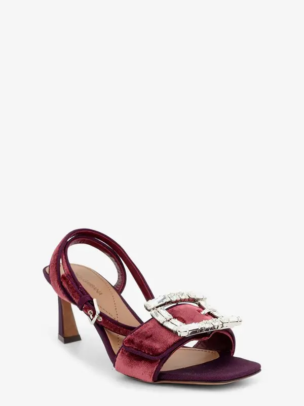 Dolce & Gabbana Embellished Velvet Slingback Sandals