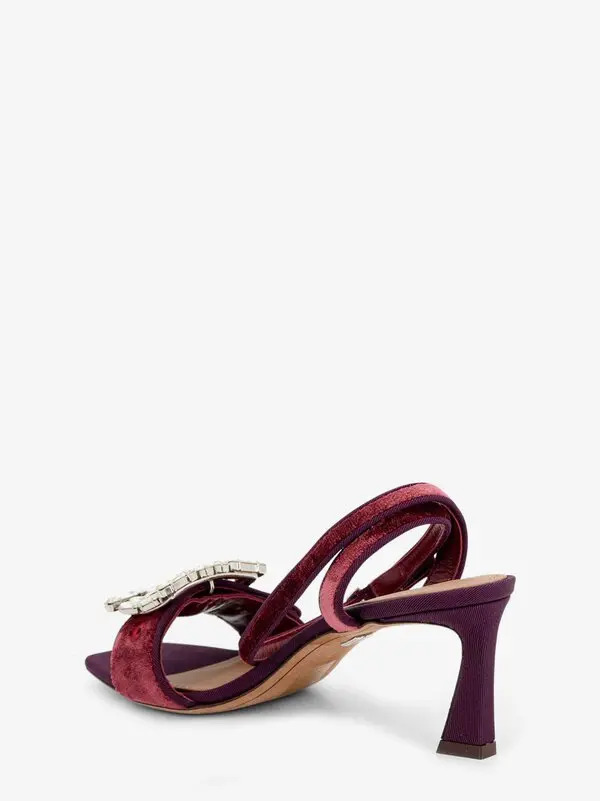 Dolce & Gabbana Embellished Velvet Slingback Sandals