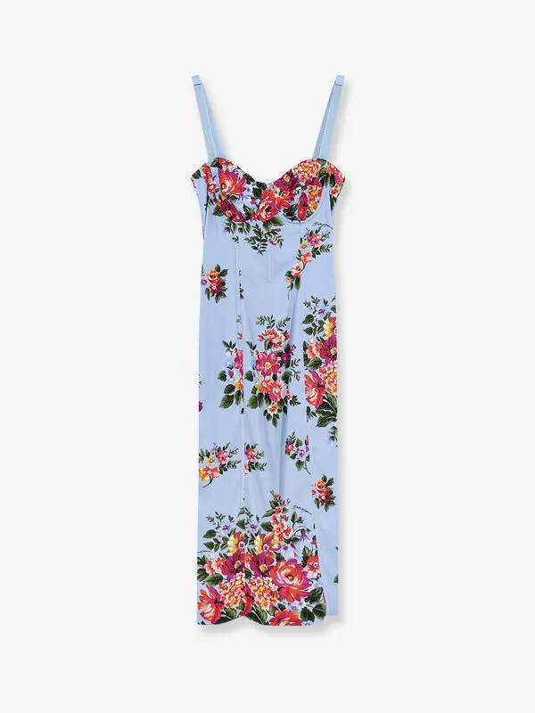 Dolce & Gabbana Bustier Dress With Mazzo Di Fiori Print
