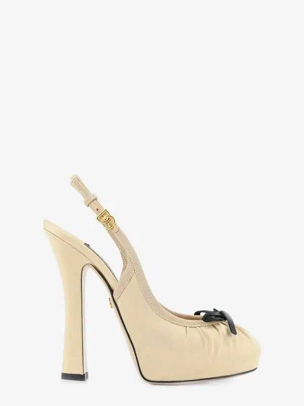 Dolce & Gabbana Satin Pumps With Bow Detail