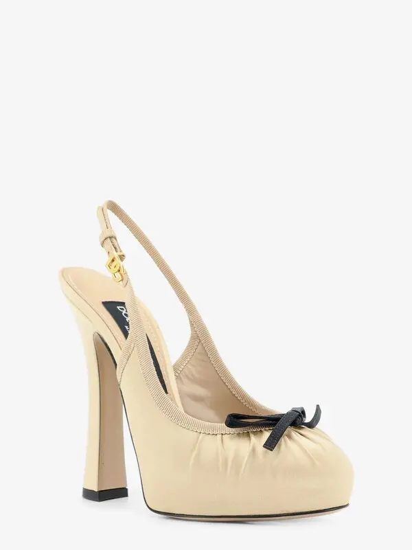 Dolce & Gabbana Satin Pumps With Bow Detail