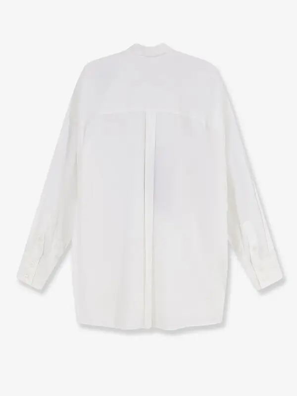 Dolce & Gabbana Oversize Cotton Shirt With Lace Trim