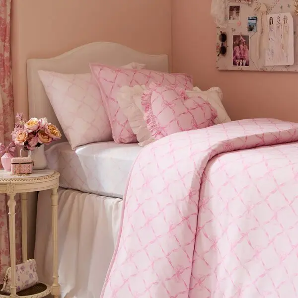 LoveShackFancy Sweetheart Printed Duvet Cover & Sham Set, Full/queen