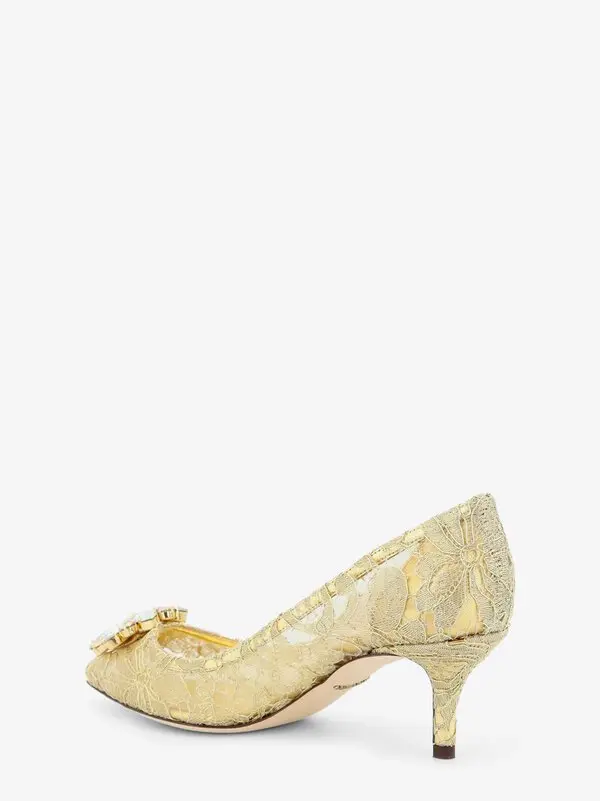 Dolce & Gabbana Bellucci Lace Pumps With Crystal Embellishment - Multicolor